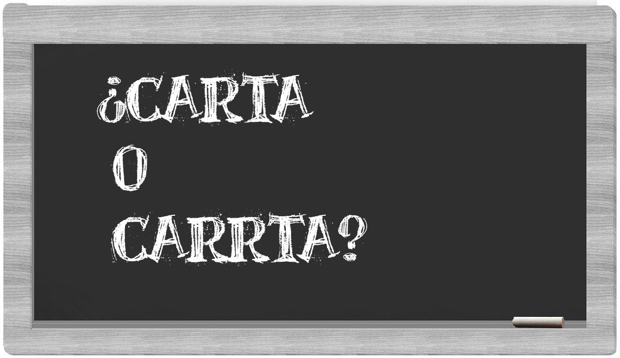 carta o carrta