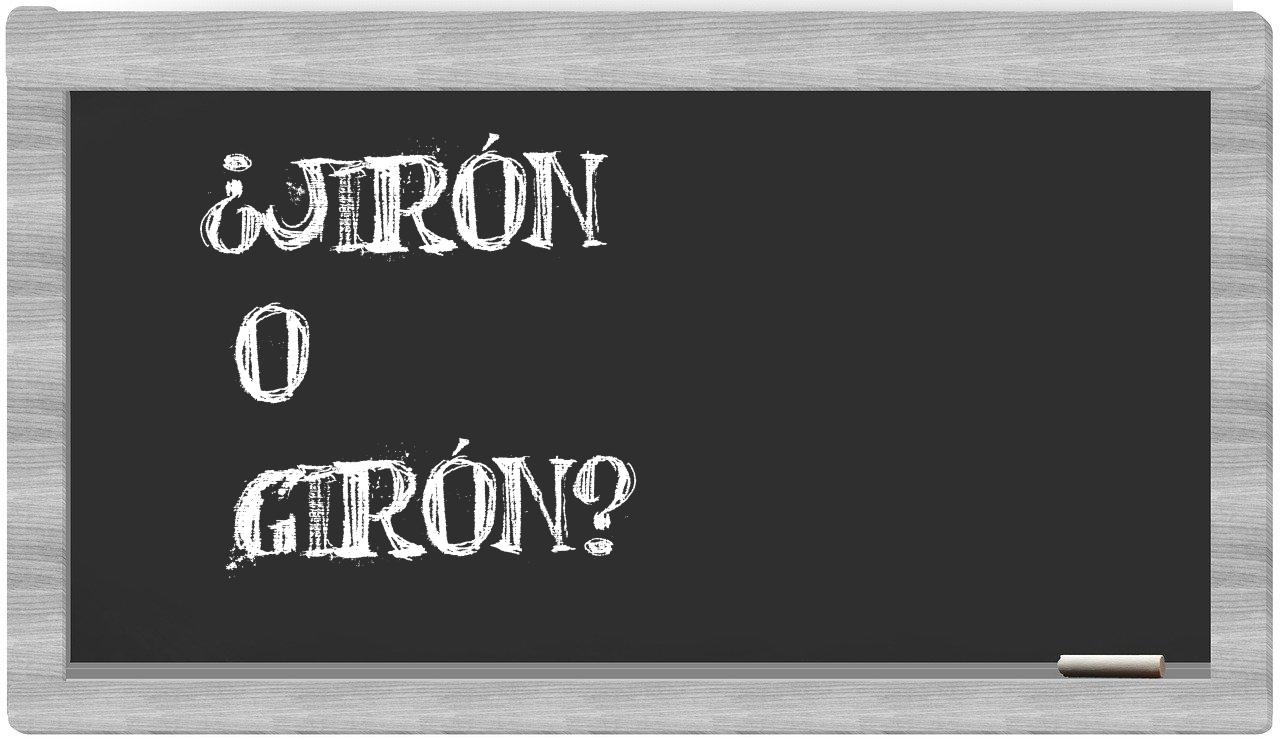 jirón o girón